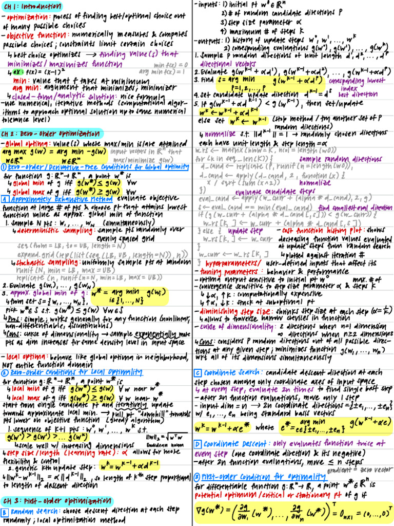 Stats 102B Cheat Sheet | PDF | Mathematical Optimization | Function (Mathematics)