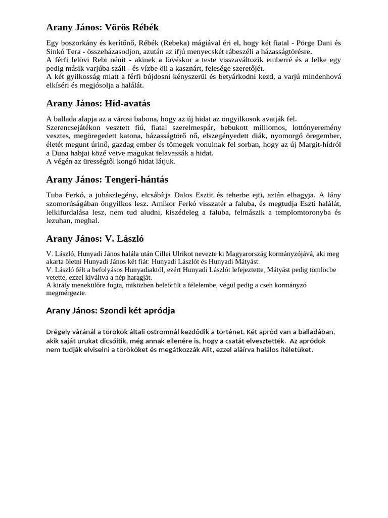 Arany János. | PDF