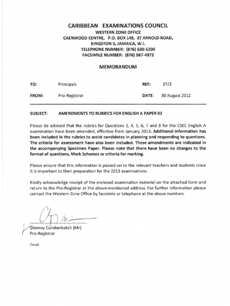 Memo English | PDF
