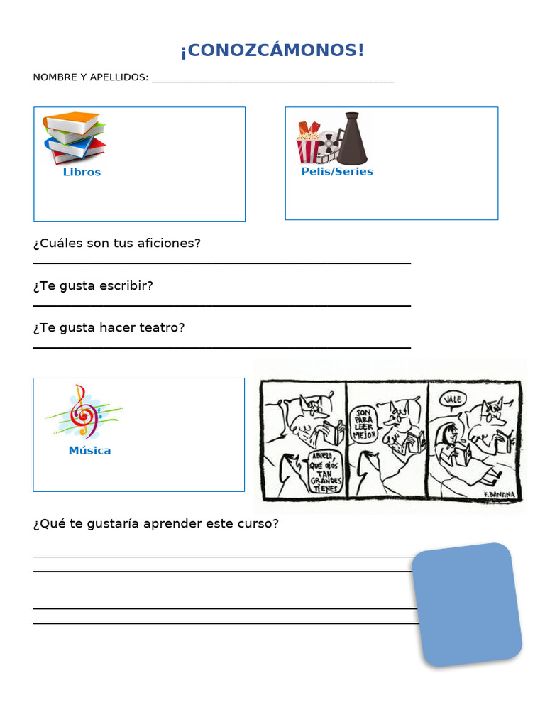 Ficha ¡Conozcámonos! | PDF