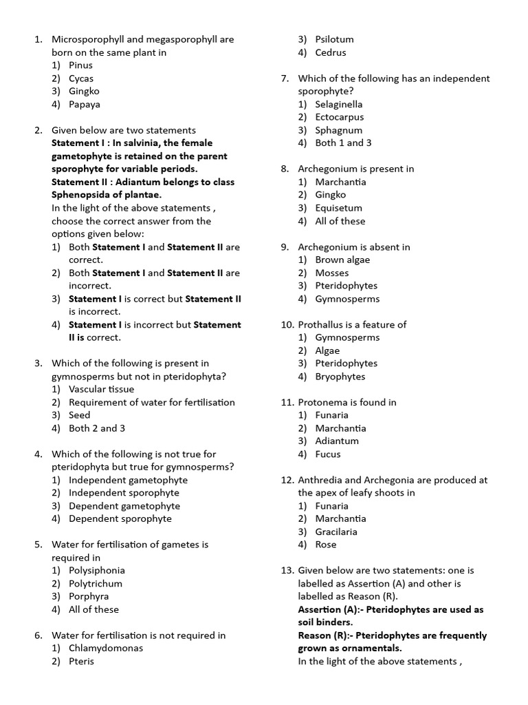 Quiz Plant Kingdom | PDF | Plants | Botany