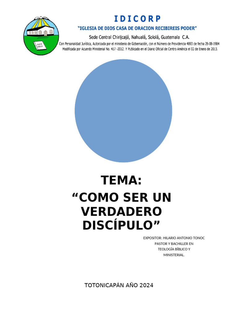 Como Ser Un Verdadero Discipulo | PDF