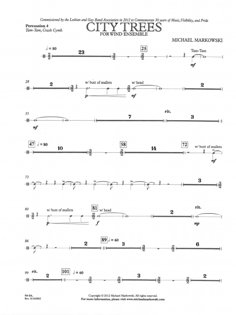 City Trees - Percussion 4 | PDF