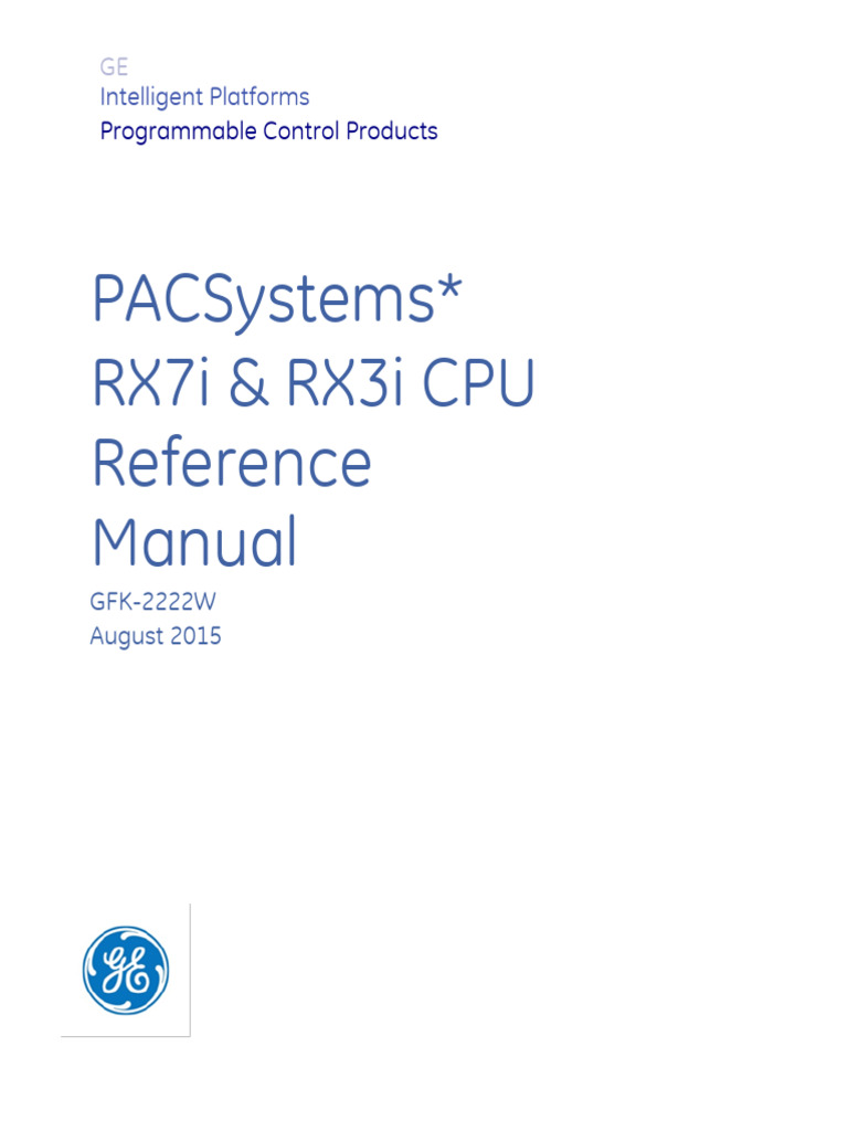 GFK2222W PACSystems I CPU Ref Manual | PDF | Central Processing Unit ...