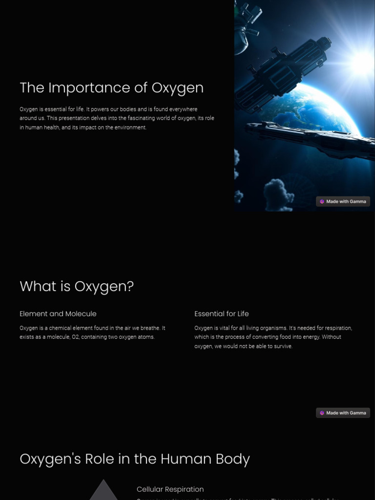The Essential Role of Oxygen in Life | PDF | Oxygen | Respiratory System