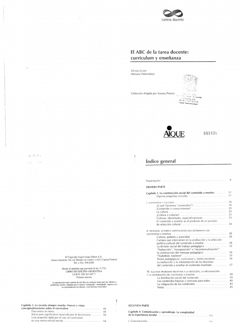 El Abc de La Tarea Docente Curriculum y | PDF