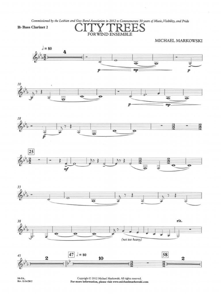 City Trees - Clarinet Bass 2 | PDF
