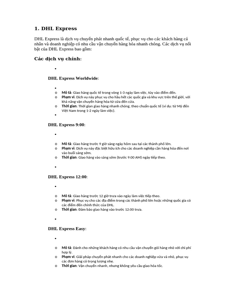 DHL Express | PDF