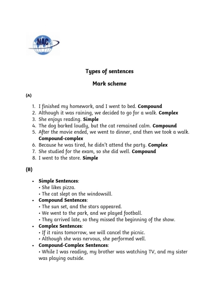 Types of Sentences Explained | PDF