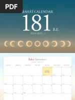 Bahá'í Calendar 2024-2026 Overview | PDF | Religious Faiths | Religious ...
