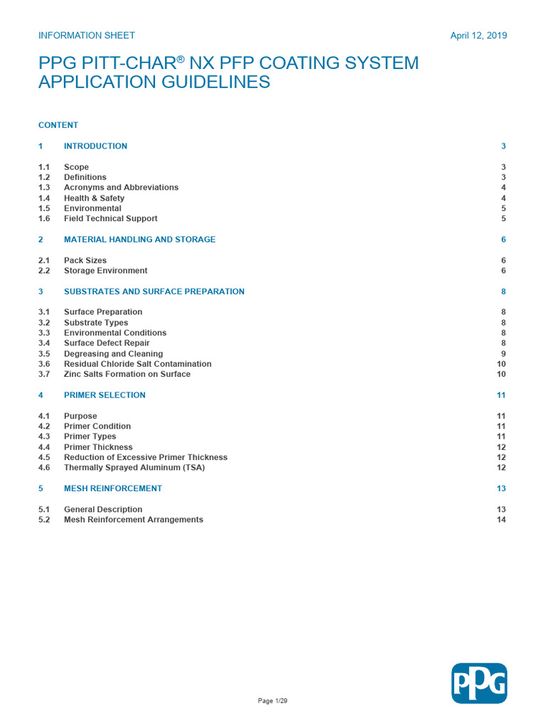 PITT-CHAR NX Application Guideline 9-30-2020-1 | PDF | Coating | Epoxy