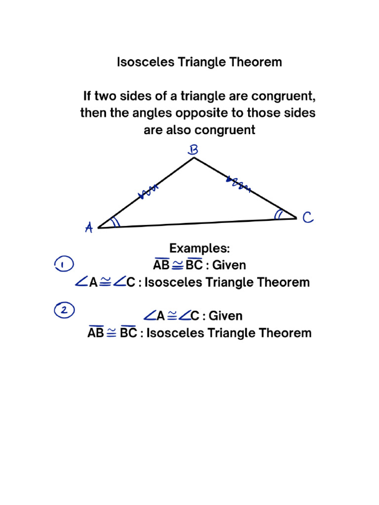 Isosceles Triangle Theorem | PDF