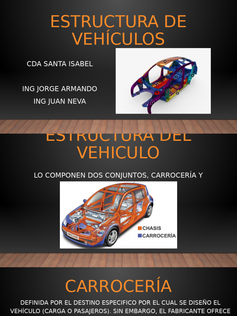 Estructura de Vehículos PRESENTACION SEPTIEMBRE | PDF | Tecnología de vehículos | Tecnologías ...