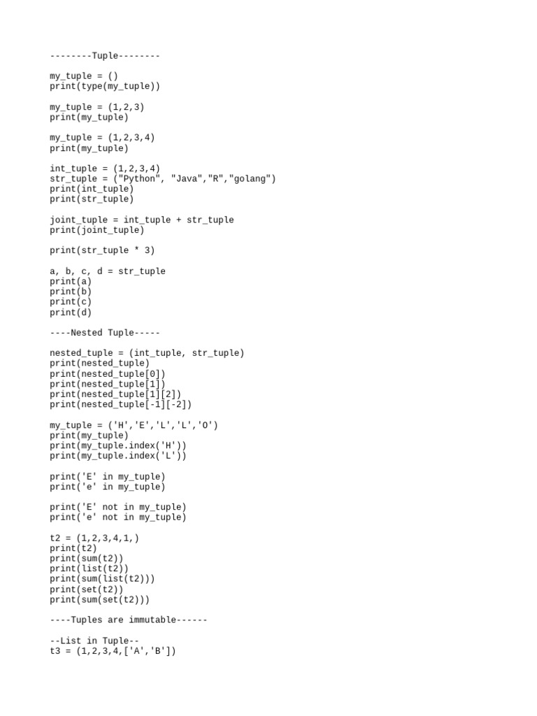 Tuple | PDF