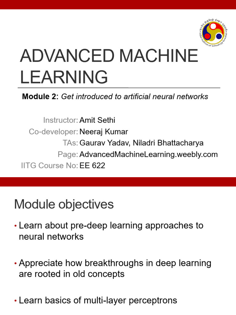 AML M2 Neural Networks | PDF | Artificial Neural Network | Mathematics