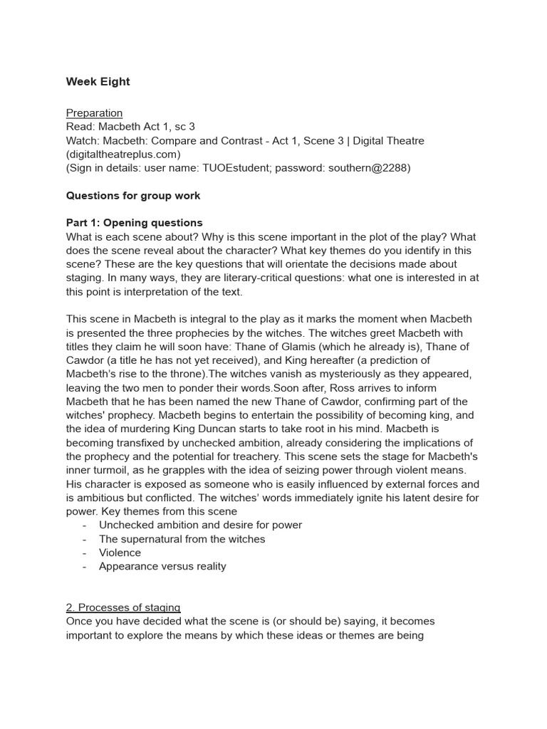 ALG Work Week 9 - Aimee, Amanda and Joseph | PDF | Macbeth