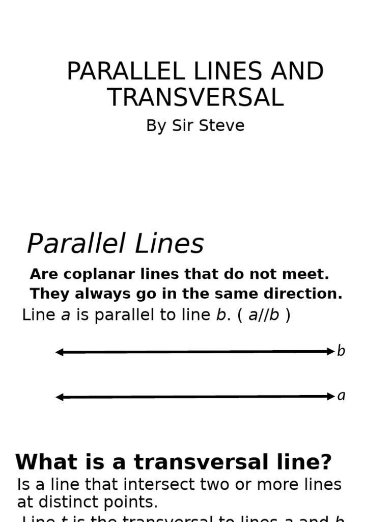 Parallel Lines and Transversal | PDF | Euclidean Geometry | Geometry