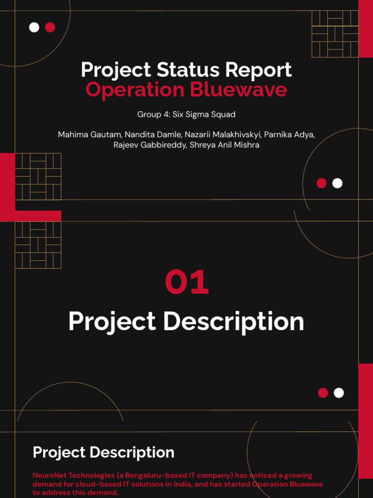 Project Status Report - Template | PDF | Business | Computing