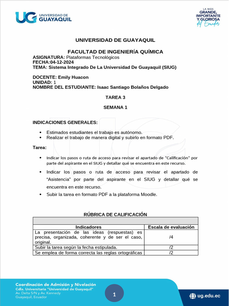 Tarea U1 Clase 3 s1 Estudiante | PDF