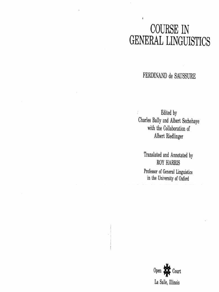 Ferdinand de Saussure - Nature of The Linguistic Sign | PDF