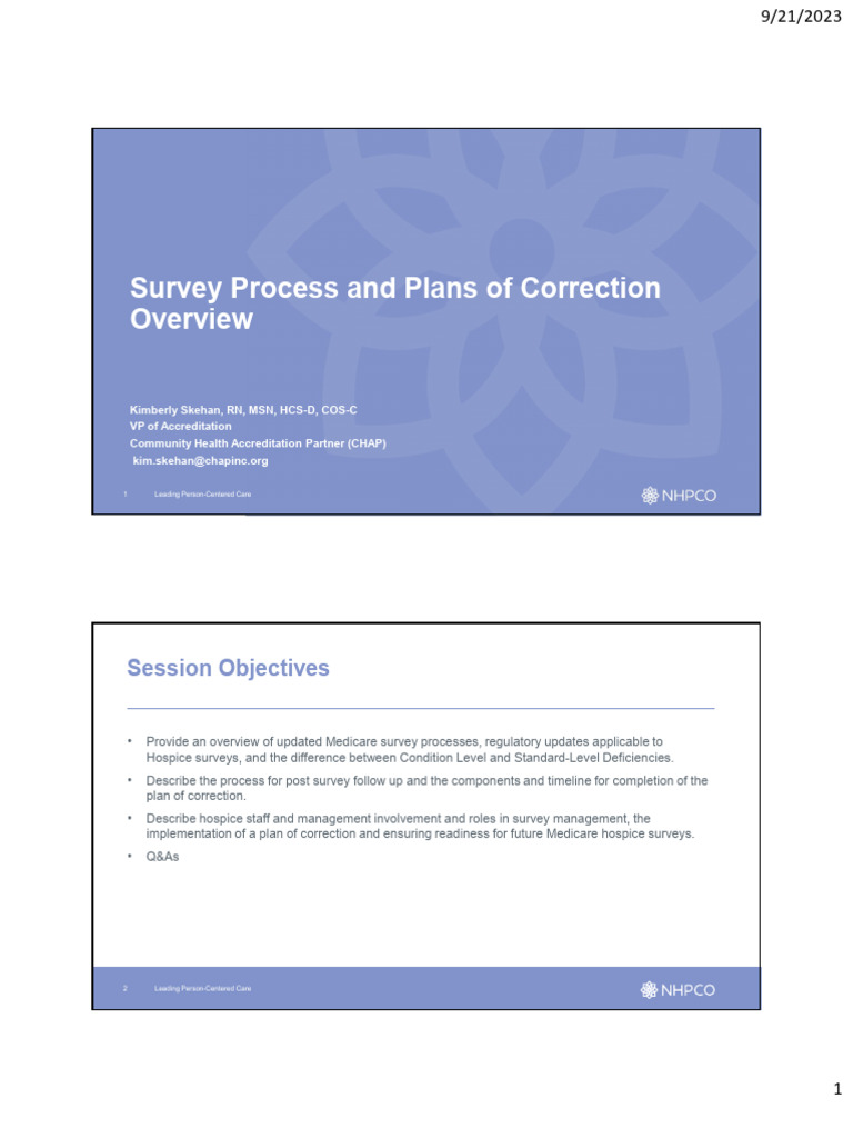 Survey Process and Plans of Correction Overview | PDF | Joint Commission | Social Programs