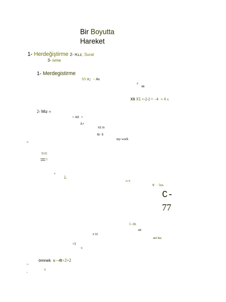 Fizik 1 Ders Notlari Not 2 Ytukampus | PDF