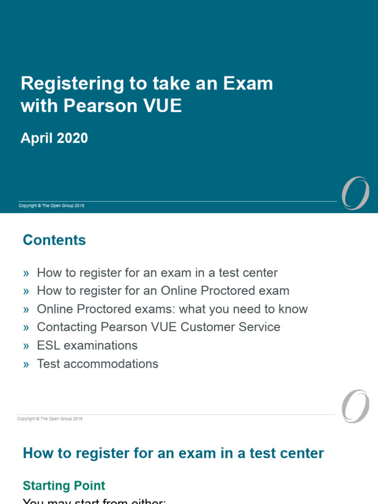 PearsonVUE Registration Process | PDF | English As A Second Or Foreign ...