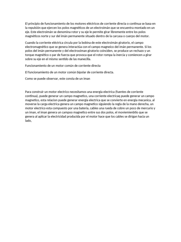 El principio de funcionamiento de los motores eléctricos de corriente ... El principio de funcionamiento de los motores eléctricos de corriente ...