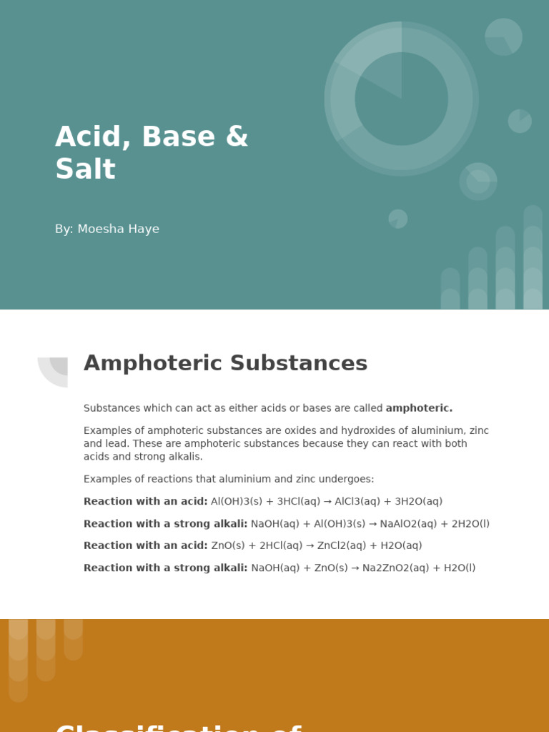 Acid, Base & Salt | PDF | Salt (Chemistry) | Ph