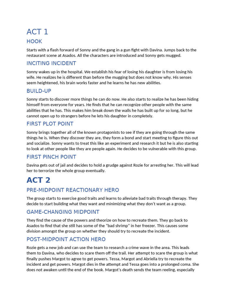 3 Act Story Structure Copypaste | PDF