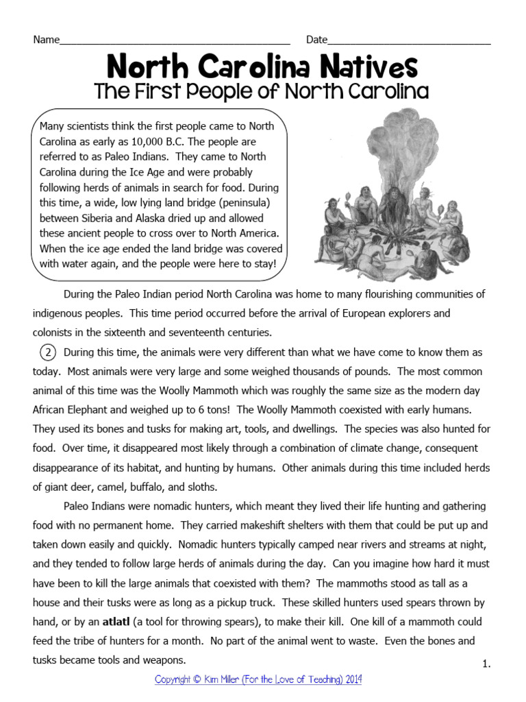 Paleo Indians of North Carolina History | PDF | Hunting