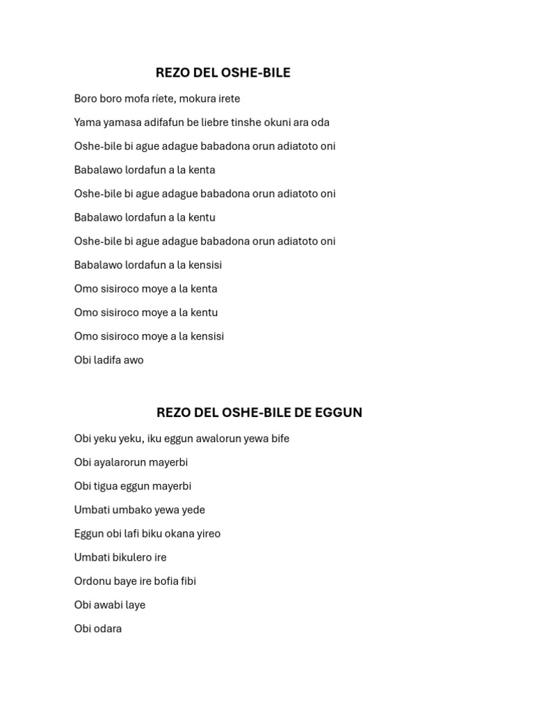 Oshe Bile ORUN | PDF