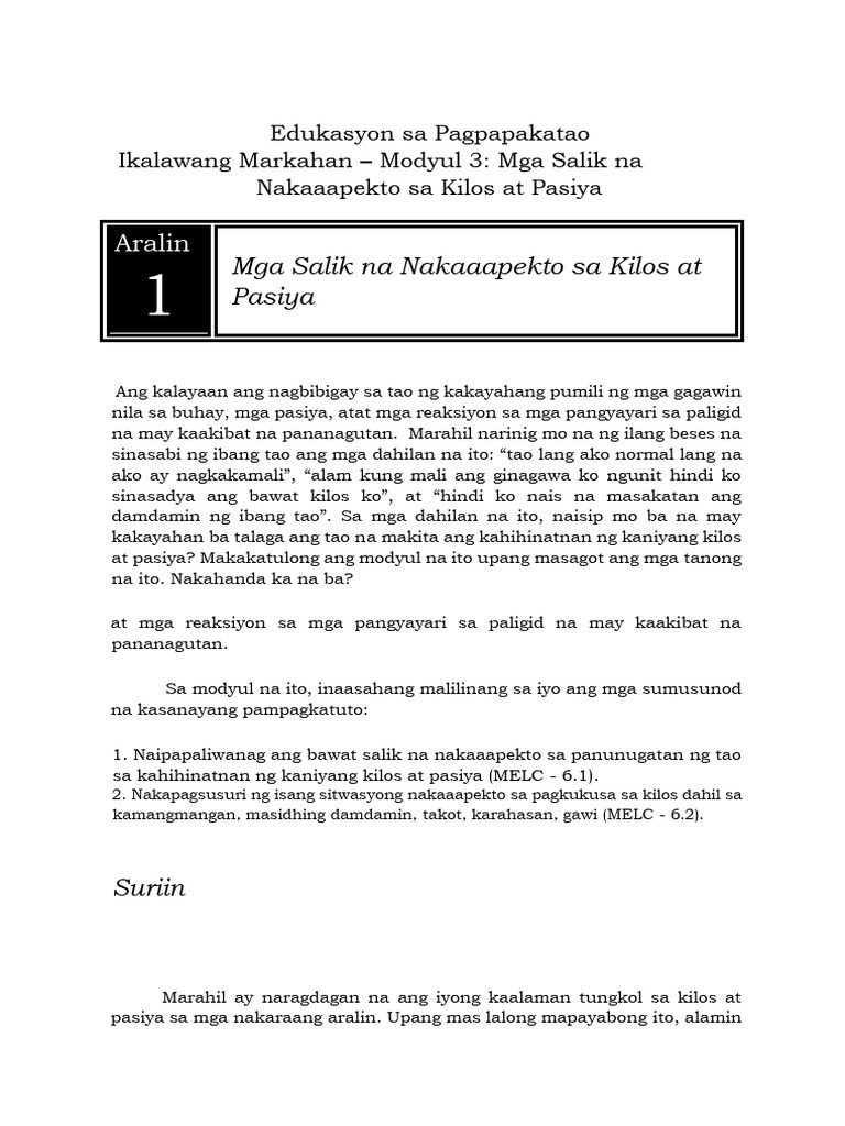 ESP10 Q2 Module3 | PDF