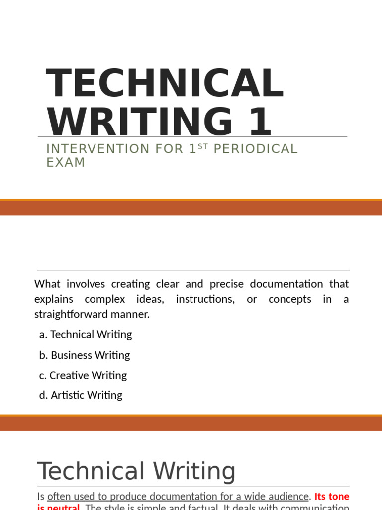 Technical Writing 1 Intervention for p1 | PDF | Memorandum | Linguistics