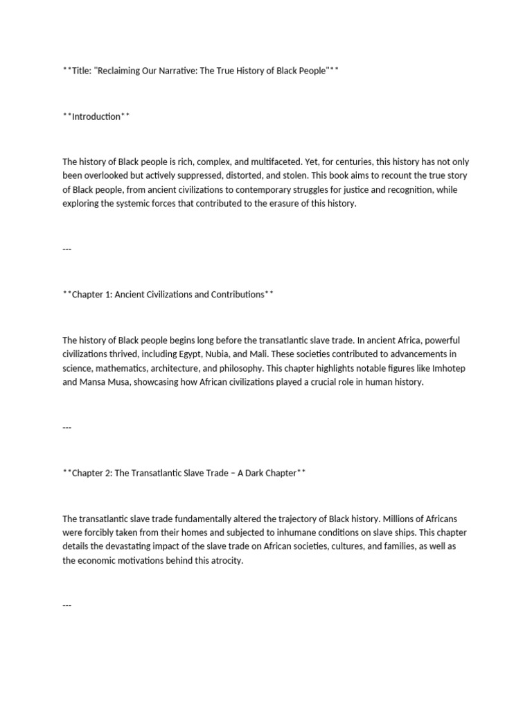 Title - Reclaiming Our Heritage | PDF | Slavery | Atlantic Slave Trade