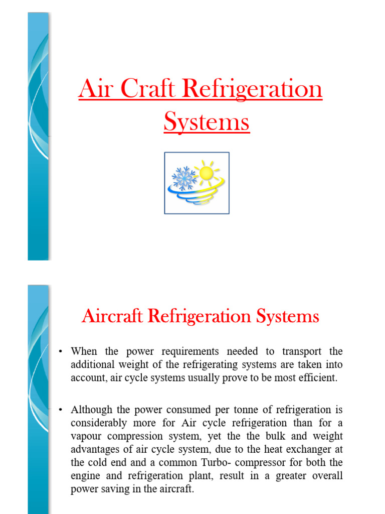 Aircraft Refrigeration Systems Overview | PDF | Refrigeration | Heat ...