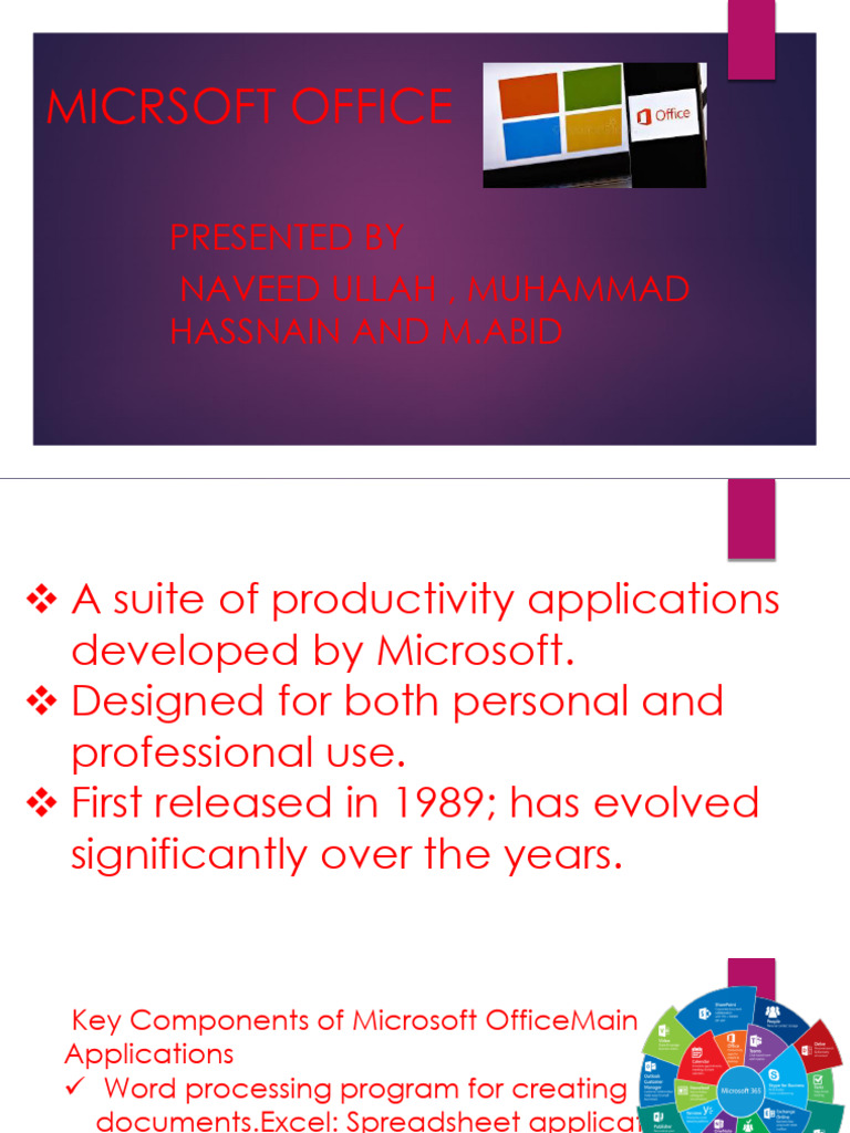 MICRSOFT OFFICE AIR UNI PRESENTATION | PDF | Microsoft Office ...