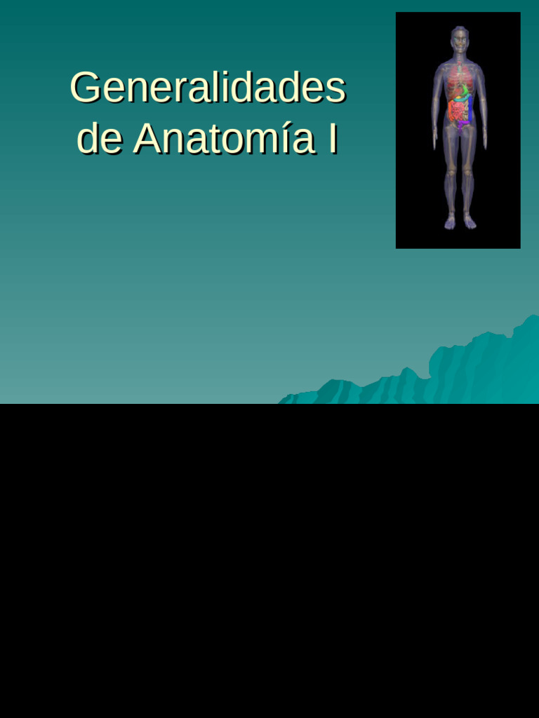 MFH TFR clase 1 GENERALIDADES ANATOMÍA I | PDF | Anatomía | Medicina