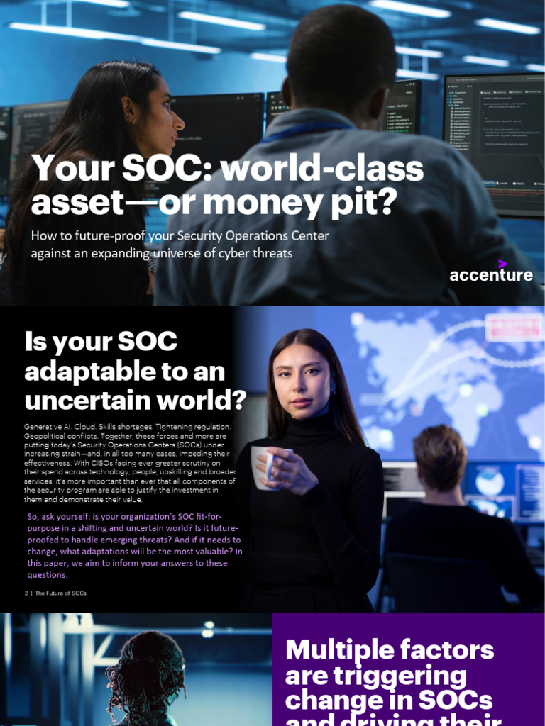 Accenture Security POV - Future of The SOC | PDF | Computer Security ...