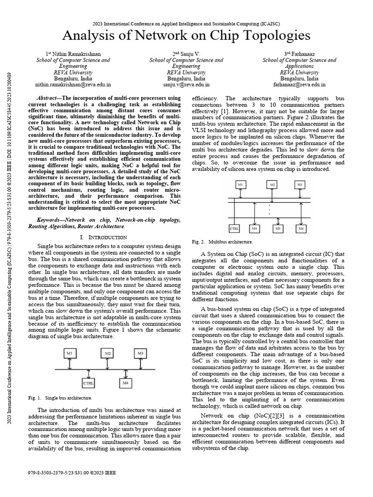 Analysis_of_Network_on_Chip_Topologies | PDF | Routing | Computer Network