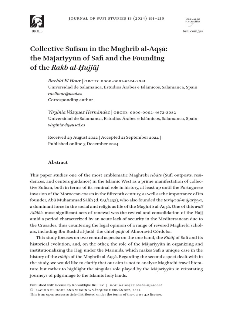 ElHOUR-VAZQUEZ - Collective Sufism | PDF | Sufism | Hajj