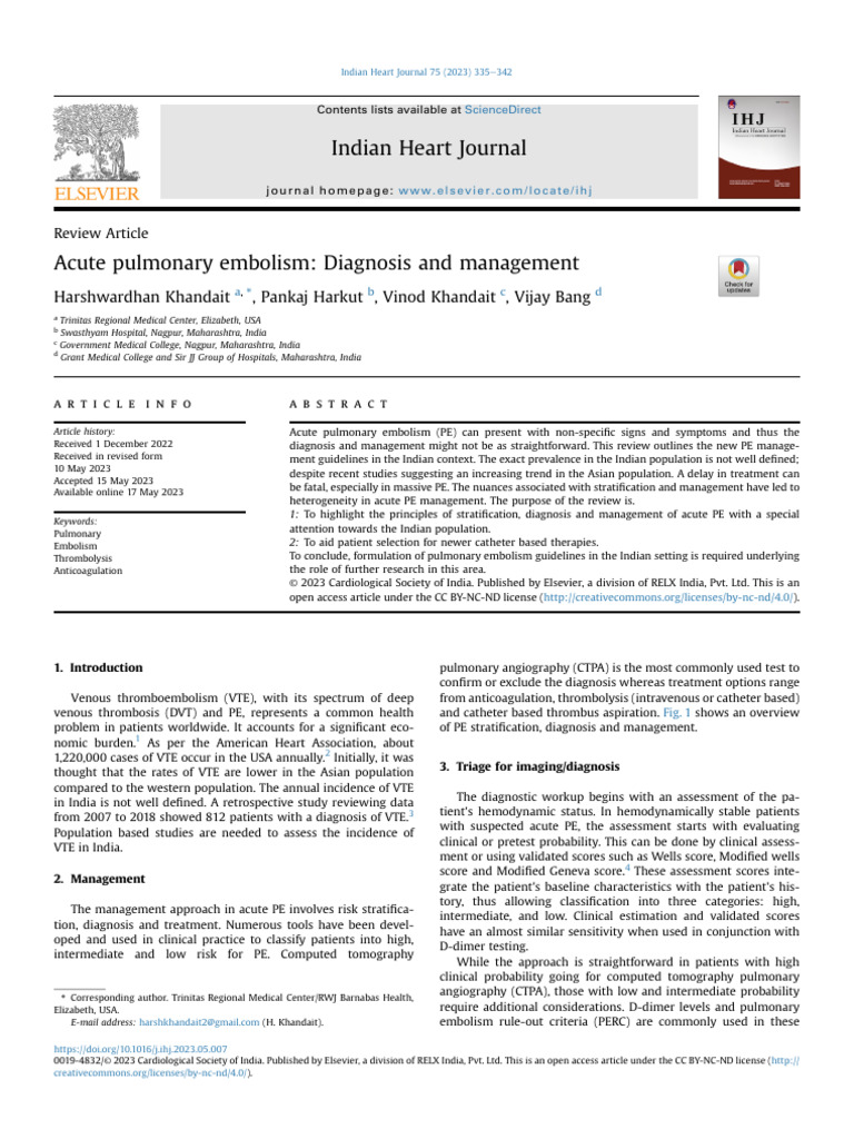 Diagnostico y Tratamiento TEP | PDF | Medicine | Cardiovascular System