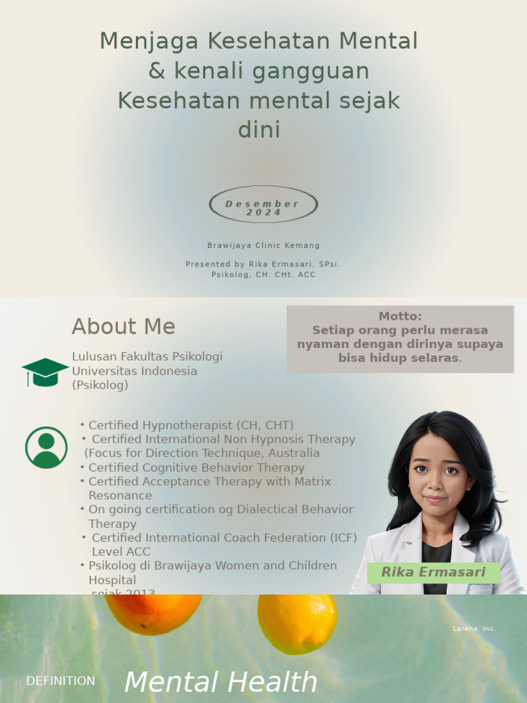 Mental Health in Work Place For BHT | PDF