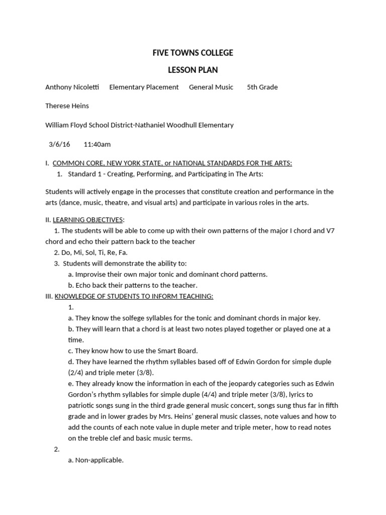 Technology Lesson Plan-1-Redo | PDF | Music Theory | Musical Compositions