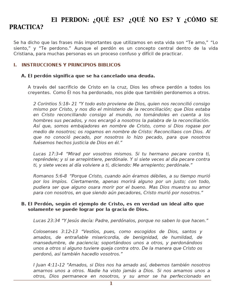 El_PERDON | PDF | Perdón | Pecado