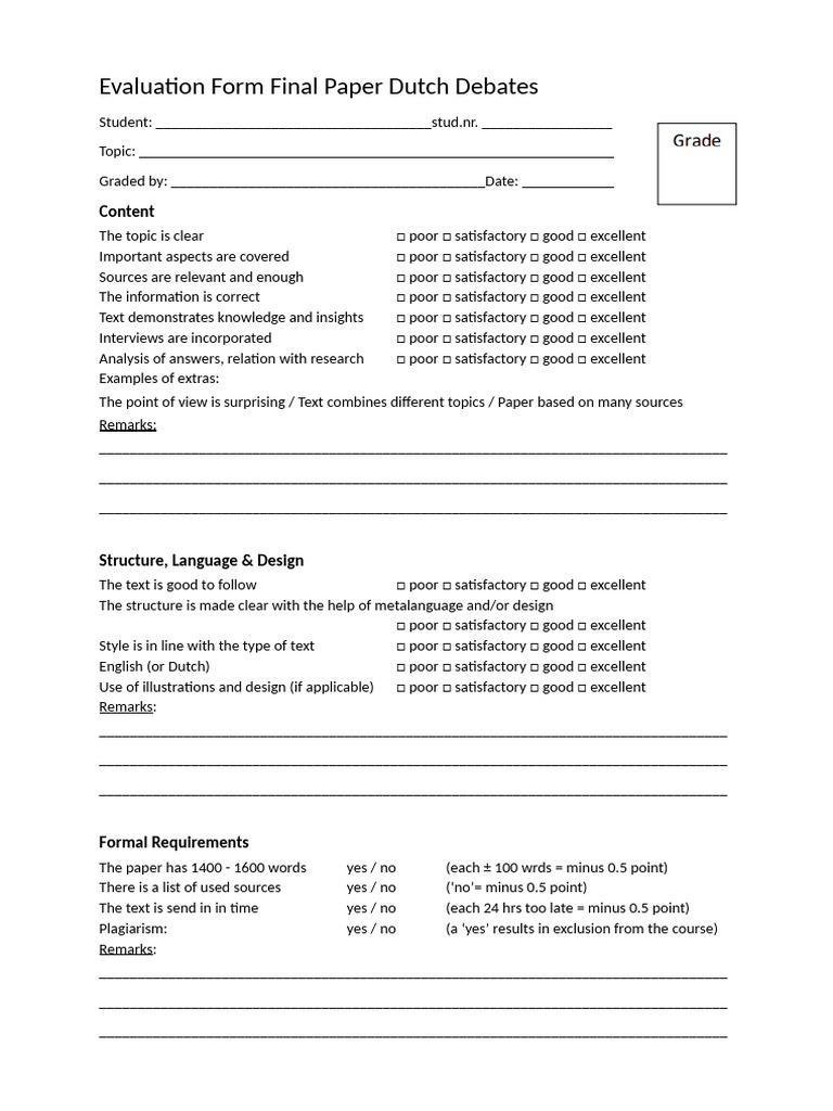 Evaluation and Grading Final Paper | PDF | Cognitive Science | Cognition