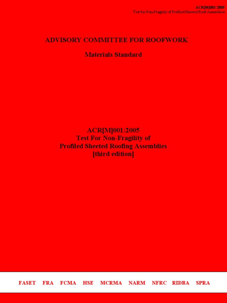 ACRM Non Fragility Test | PDF | Structural Load | Safety ACRM Non Fragility Test | PDF | Structural Load | Safety