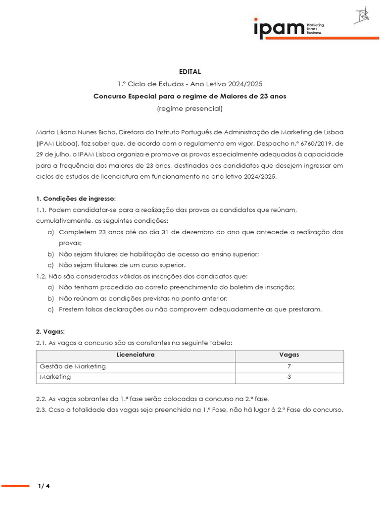 Edital 2024 2025 Concurso Especial Ingresso Titulares Provas Adequadas ...