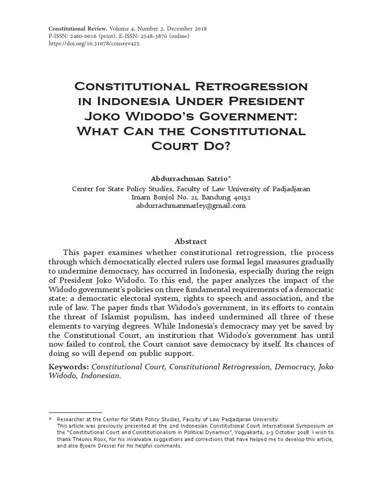 2. Constitutional Retrogression-What Can the Constitutional Court Do ...