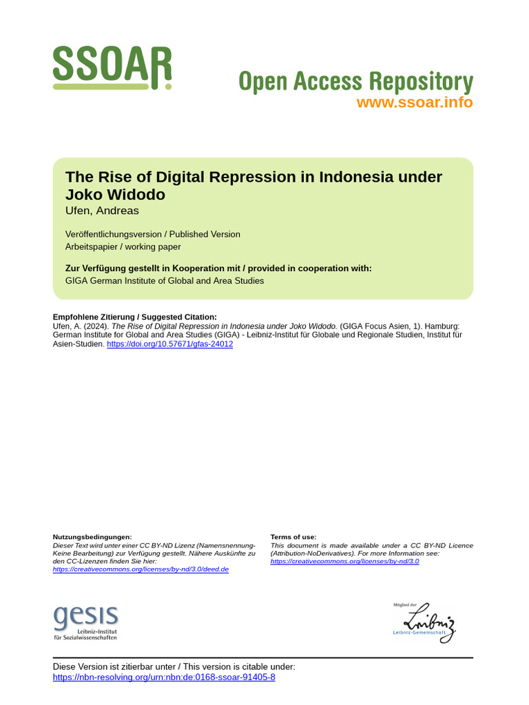 The Rise of Digital Repression Under Jokowi | PDF | Defamation | Social ...